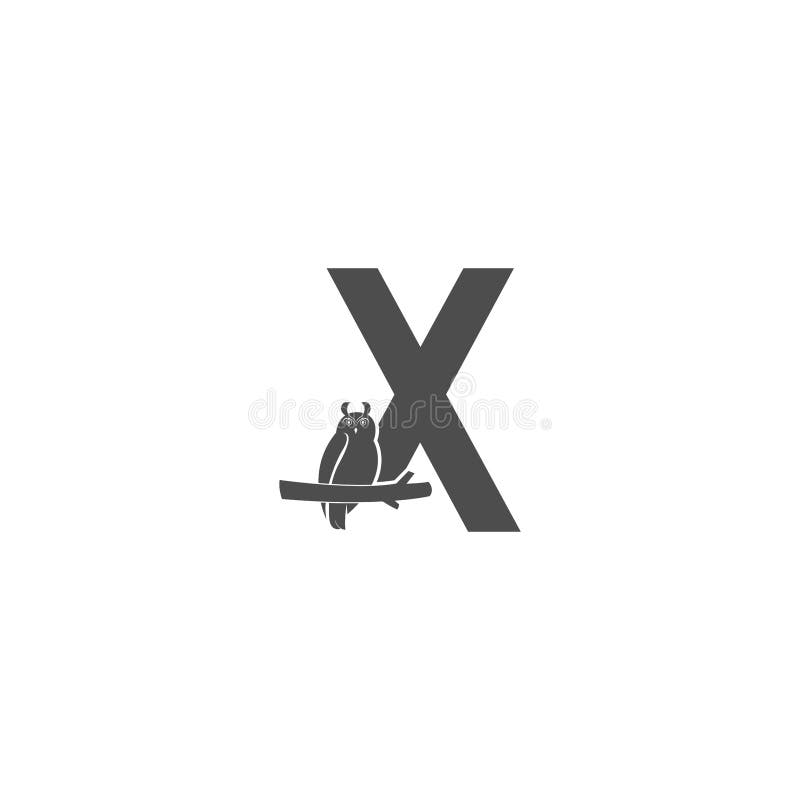 Letter X Logo Icon with Owl Icon Design Vector Stock Vector ...
