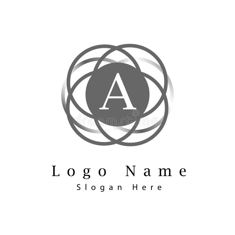 Letter a Logo with Infinity Circle Background Stock Illustration ...