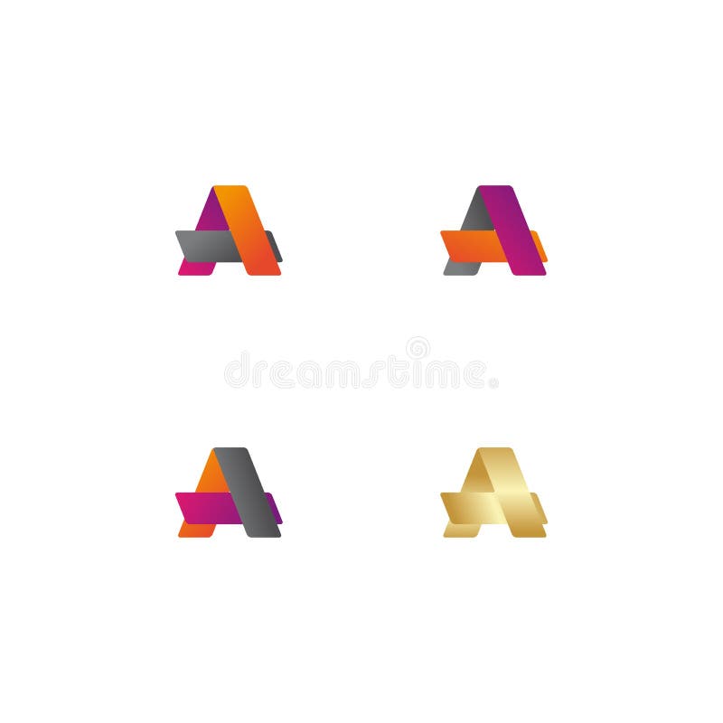 A Letter Logo Inspirations Template Stock Vector - Illustration of ...