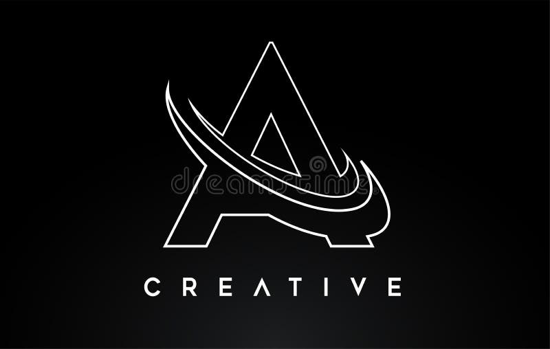 Letter a Logo. a Letter Design Vector with Monogram Lines Swash Vector ...