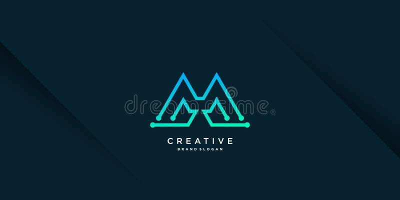 Letter Logo M with Modern Abstract Style Vector Part 10 Stock Vector ...