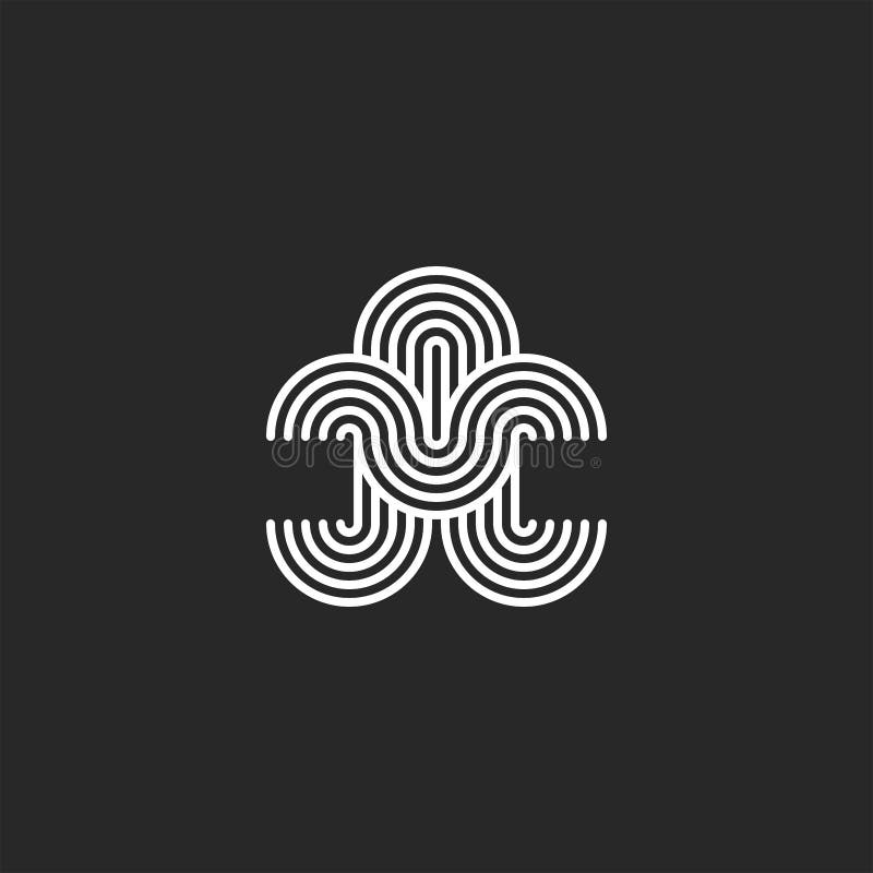 Letter a Logo Pattern Minimal Monogram Initial, Linear Offset Shape ...