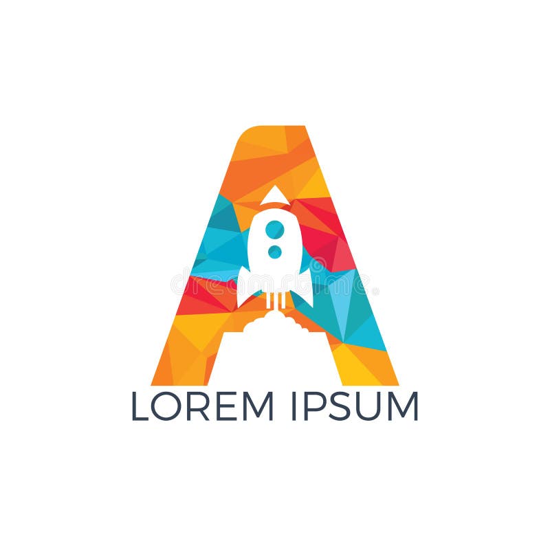 Letter a Rocket Logo Design. Stock Vector - Illustration of company ...