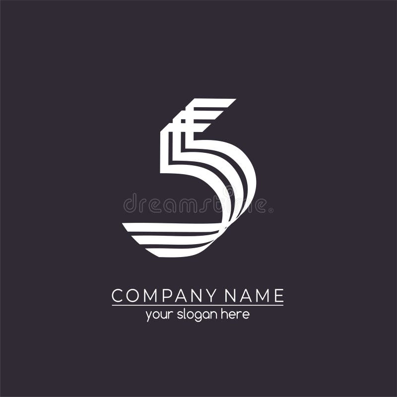 Letter 5, 555 Logo-Symbol Design Template-Elemente Elegantes, Reiches ...