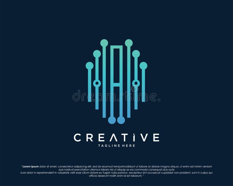Letter Logo a Technology Modern Stock Vector - Illustration of website ...