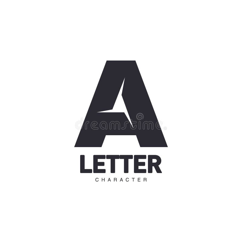 Letter a Logo Template with Three-edged Star Middle Stock Vector ...