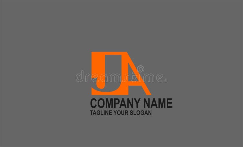 JA, J + a Letter Logo Vector Design. Stock Vector - Illustration of ...