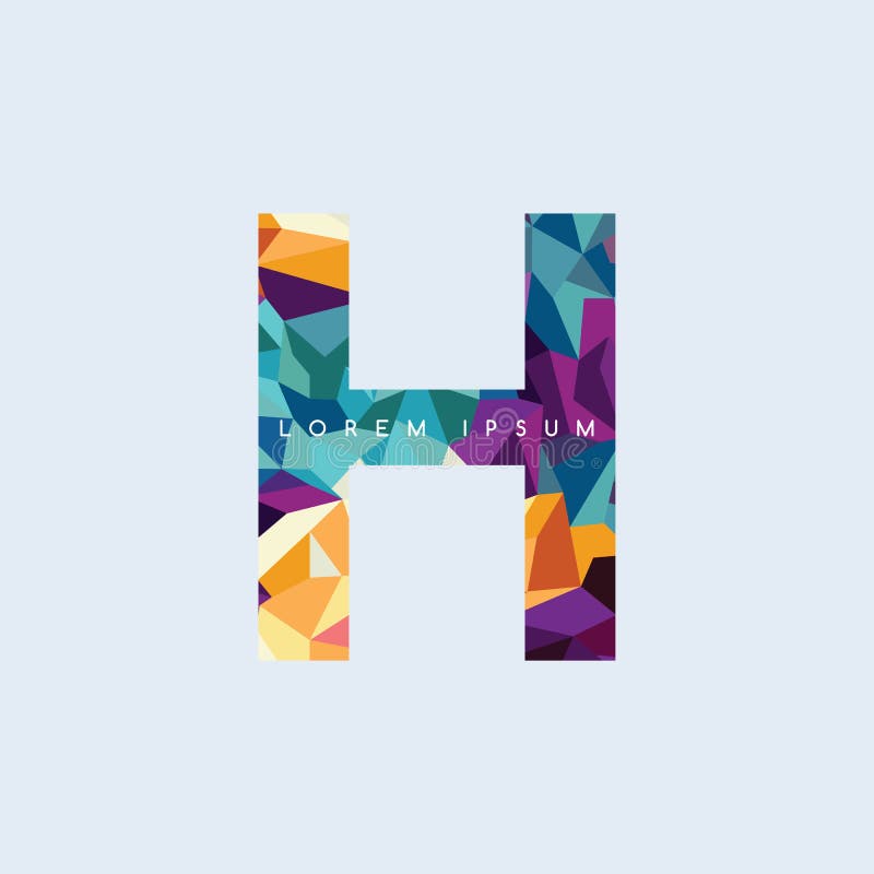 Letter Logotype Logo Abstract Colorful Triangle Geometrical Stock ...