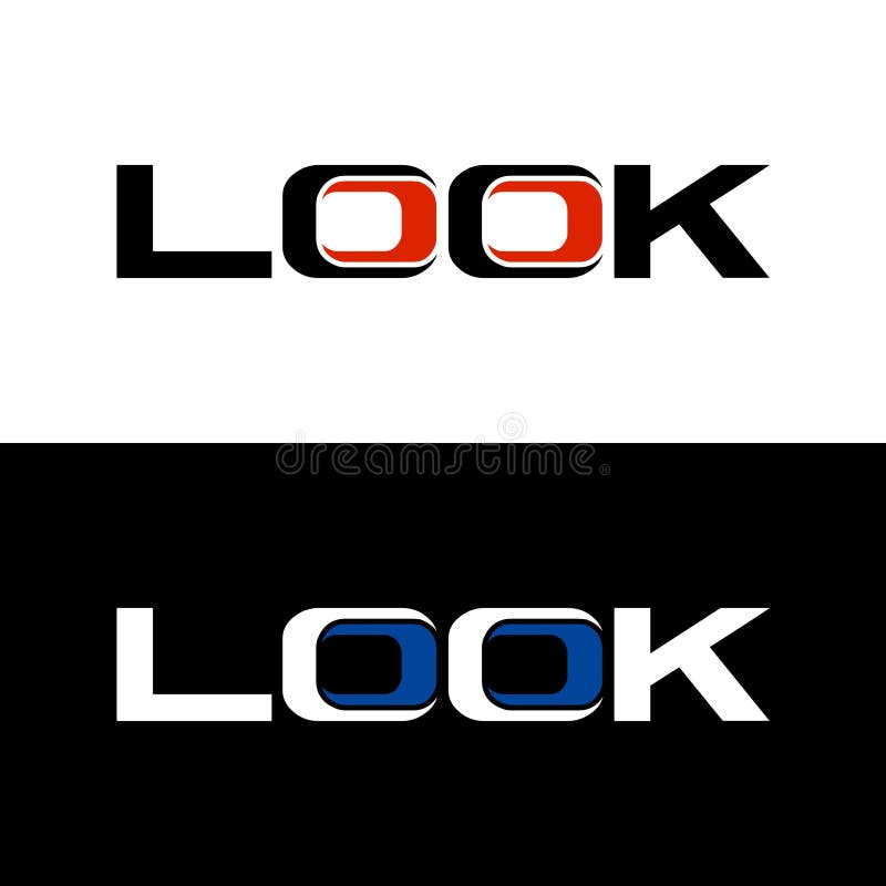 Letter Look Logo Icon Design Vector. Stock Vector - Illustration of ...