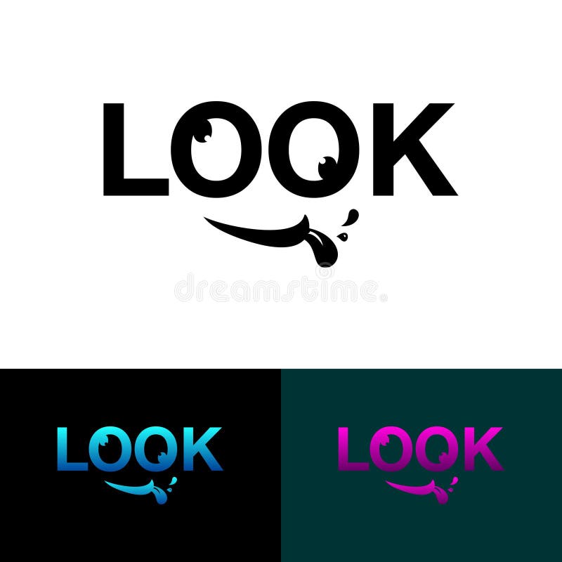 Letter Look Logo Icon Design Vector. Stock Vector - Illustration of ...