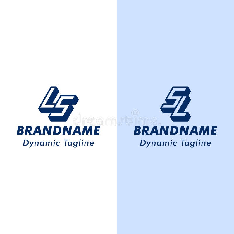 Letter LS and SL 3D Monogram Logo, Suitable for Business with SL or LS ...