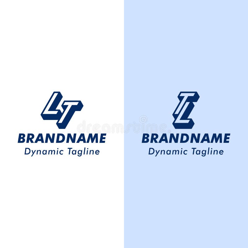 Letter LT and TL 3D Monogram Logo, Suitable for Business with TL or LT ...