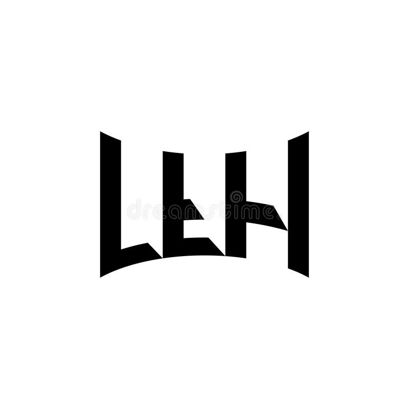 Letter LtH Unique Monogram Logo Vector Black Color Stock Illustration ...