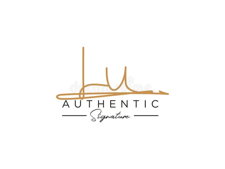 Letter LU Signature Logo Template Vector Stock Illustration ...