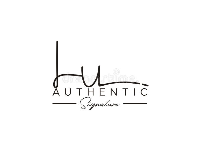 Letter LU Signature Logo Template Vector Stock Vector - Illustration of ...