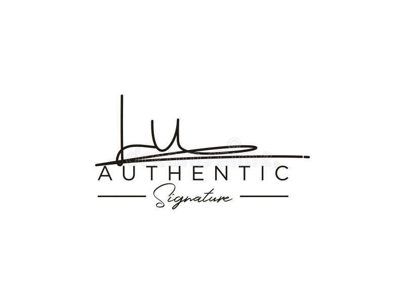 Letter LU Signature Logo Template Vector Stock Vector - Illustration of ...