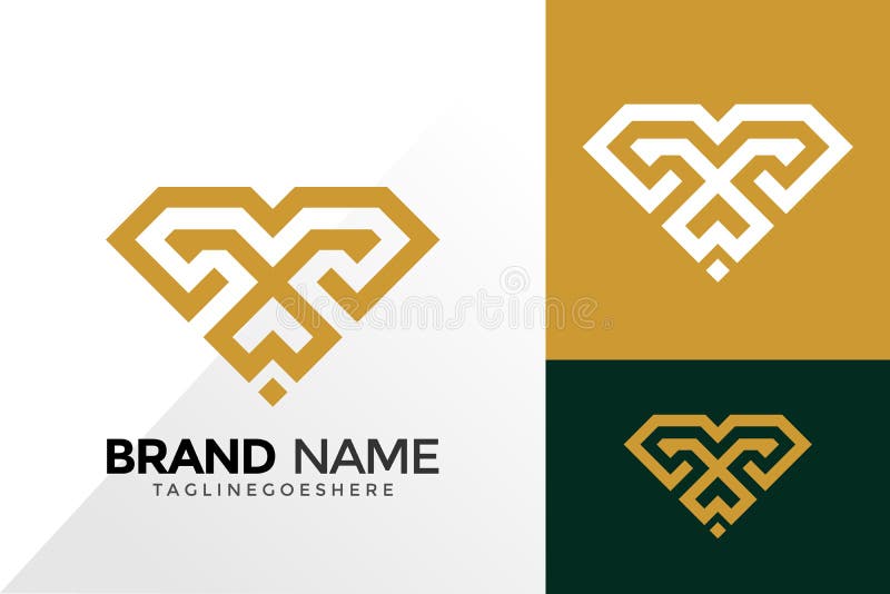 Letter X Luxury Diamond Logo Vector Design. Abstract Emblem, Designs ...