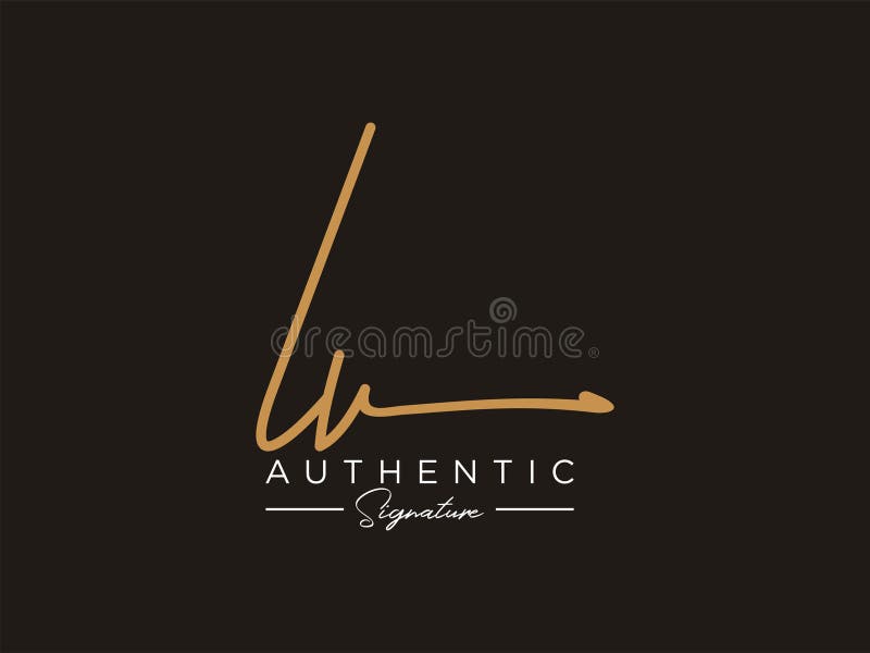 Letter LV Signature Logo Template Vector Stock Vector - Illustration of ...