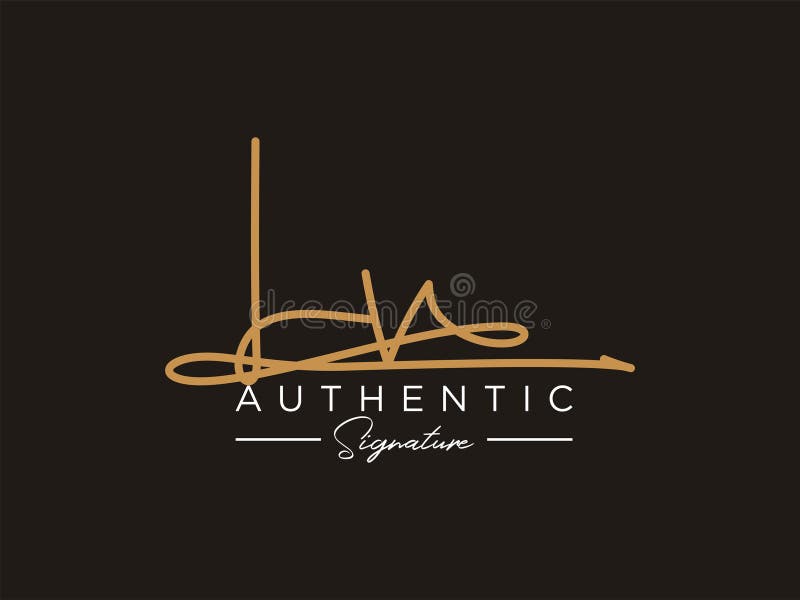 Letter LV Signature Logo Template Vector Stock Vector - Illustration of ...