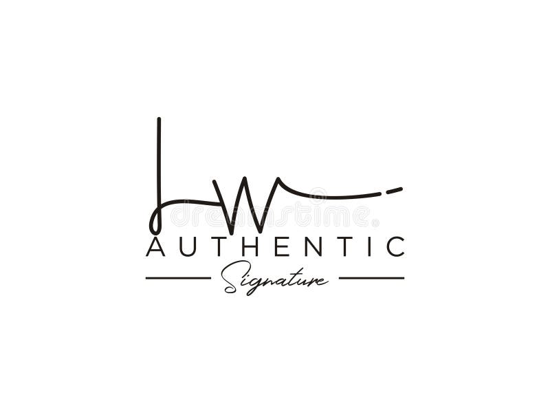 Letter LW Signature Logo Template Vector Stock Vector - Illustration of ...