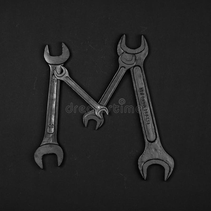 Letter M. Alphabet Made of Repair Tools Stock Photo - Image of ...