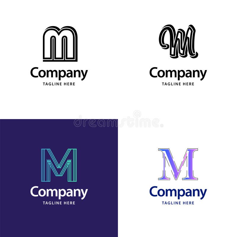 Letter M Big Logo Pack Design Creative Modern Logos Design for Your ...