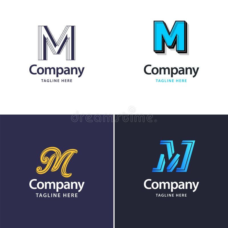 Letter M Big Logo Pack Design Creative Modern Logos Design for Your ...