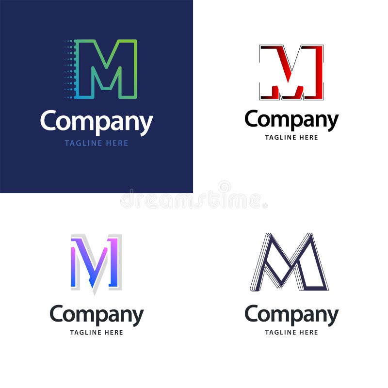 Letter M Big Logo Pack Design Creative Modern Logos Design for Your ...