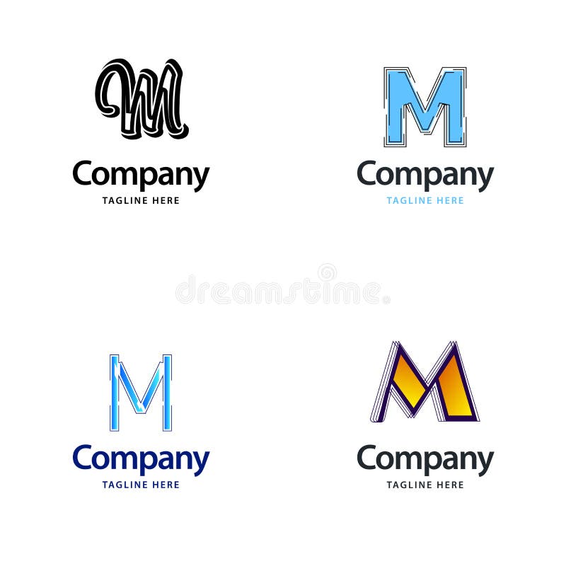 Letter M Big Logo Pack Design Creative Modern Logos Design for Your ...