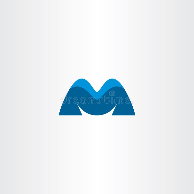 Letter M Blue Symbol Logotype Vector Stock Vector - Illustration of ...