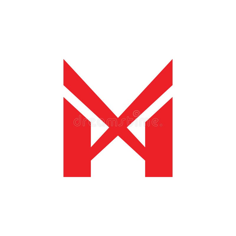 Letter M Bridge Geometric Design Logo Vector Stock Vector ...