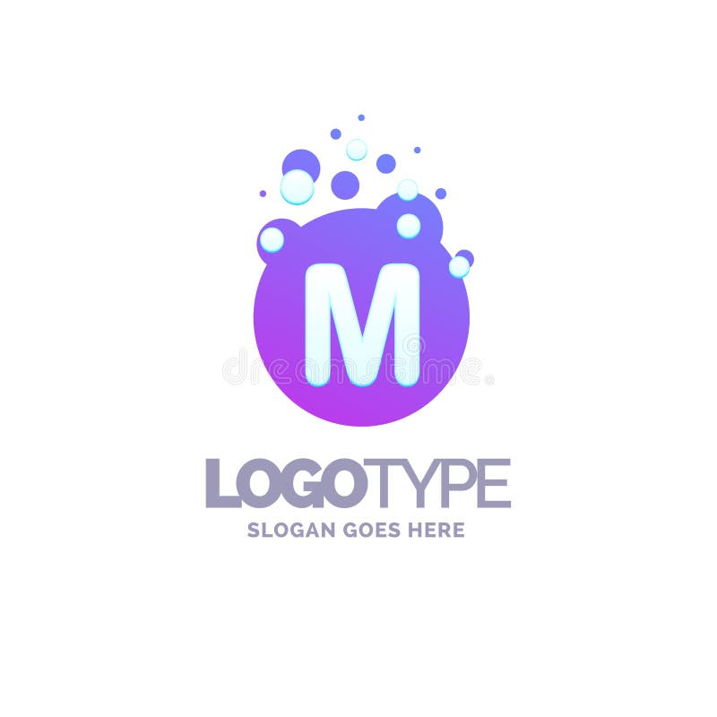 Letter S Bubbles Logo Purple Template Stock Vector - Illustration of ...