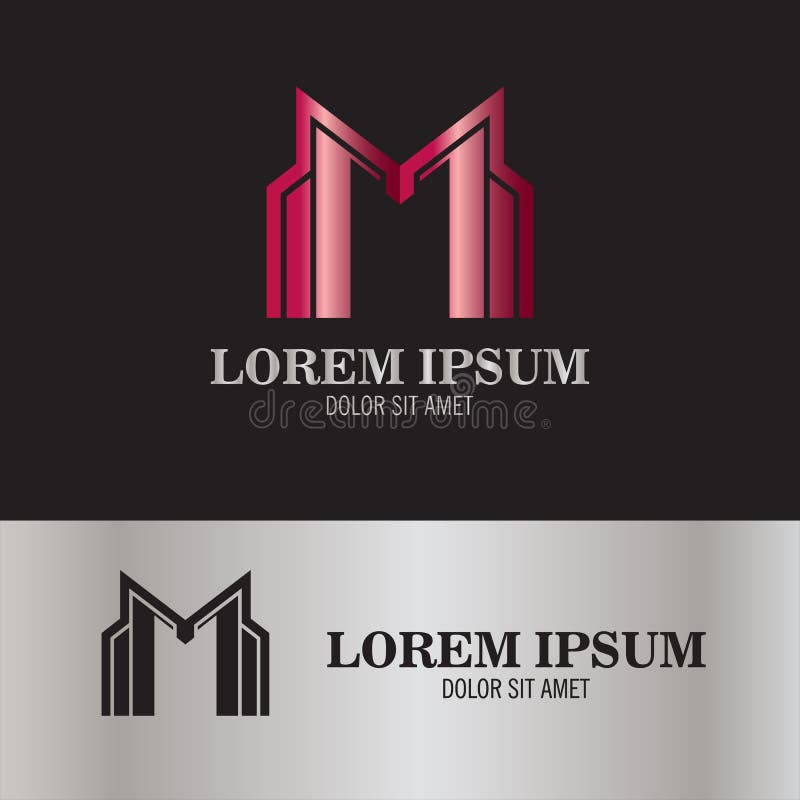 Letter M building logo stock vector. Illustration of graphic - 82319835