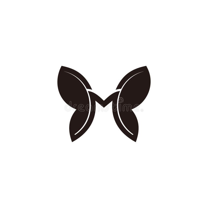 Letter Mb Butterfly Symbol Geometric Line Logo Vector Stock Vector ...