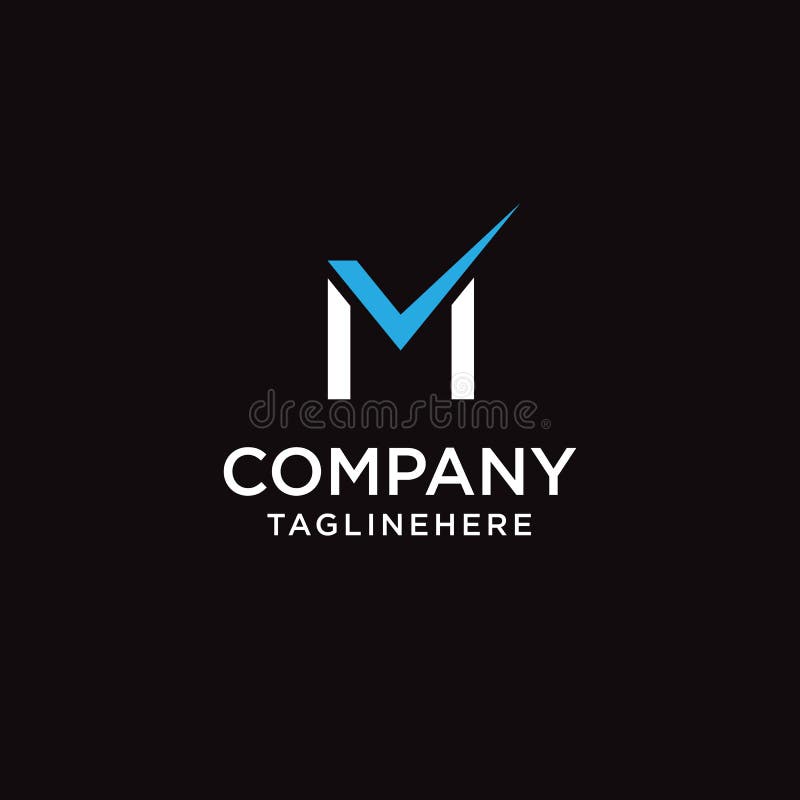 Letter M Check Mark Logo Icon Design Template Stock Vector ...