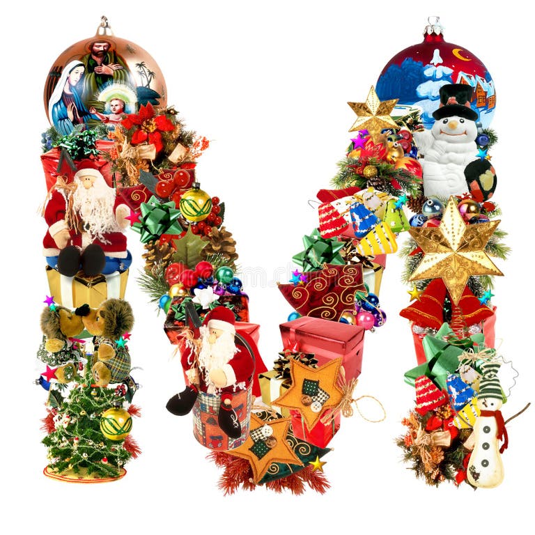 Christmas Alphabet Letter M Stock Illustrations – 367 Christmas ...