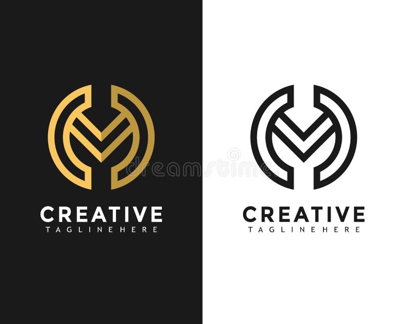 Letter M Circle Modern Creative Logo Design Vector Illustration ...