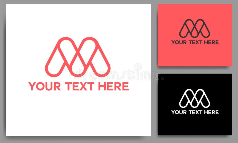 Letter M Construction Business Vector Logo Red Stock Vector ...