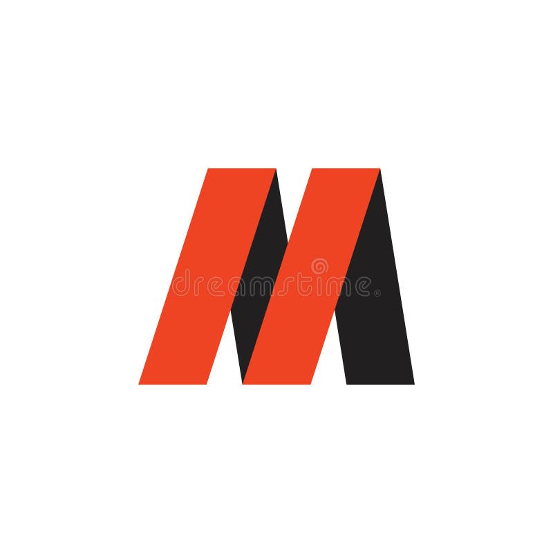 Letter M 3d-schaduwlogo Vector Vector Illustratie - Illustration of ...