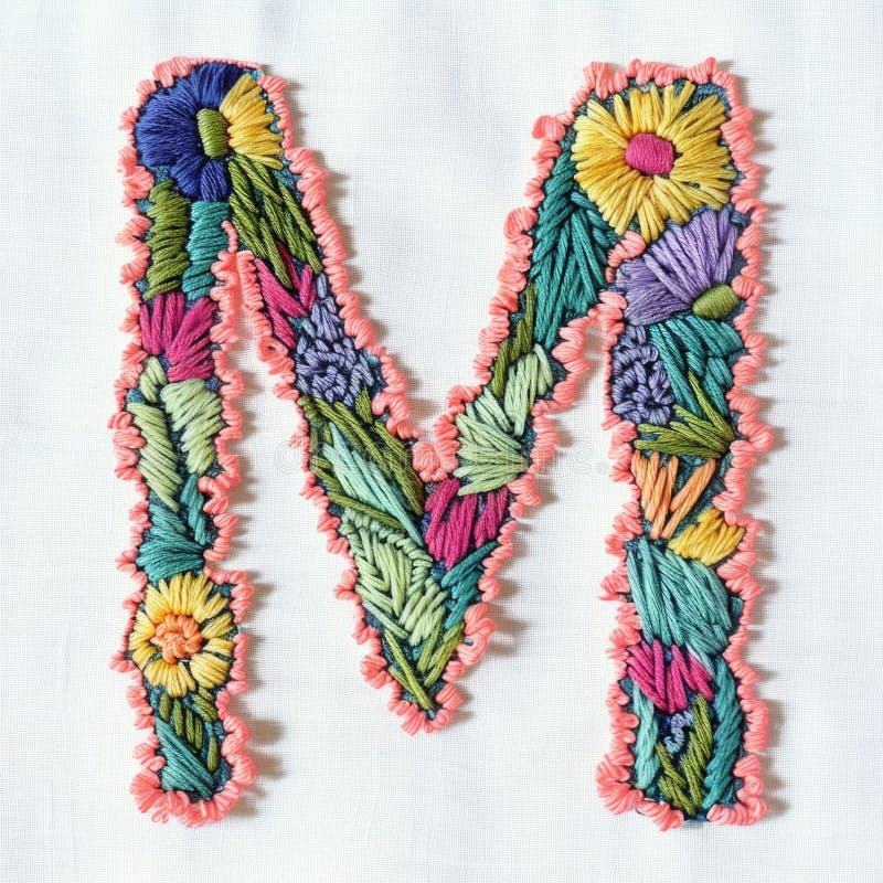 Letter M Decorated Colorful Flowers Stock Photos - Free & Royalty-Free ...