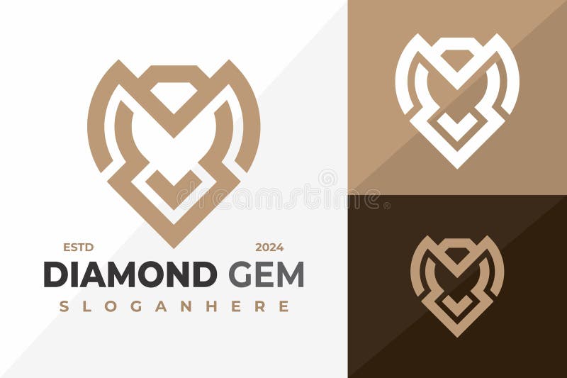 Letter M Diamond Logo Design Vector Symbol Icon Illustration Stock ...