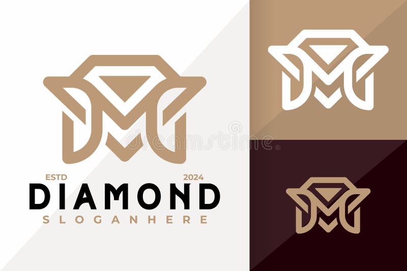 Letter M Diamond Logo Icon Vector Design. Creative Simple Logos Designs ...