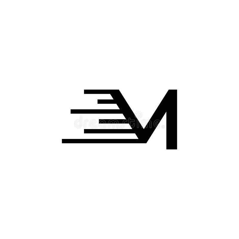 Letter M Fast Logo Design Concept. Letter M Technology Vector Logo ...