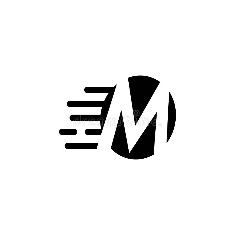 Letter M Fast Logo Design Concept. Letter M Technology Vector Logo ...