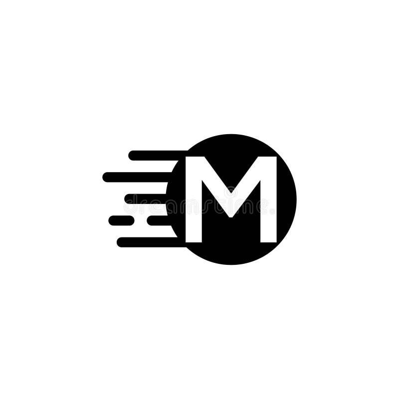 Letter M Fast Logo Design Concept. Letter M Technology Vector Logo ...