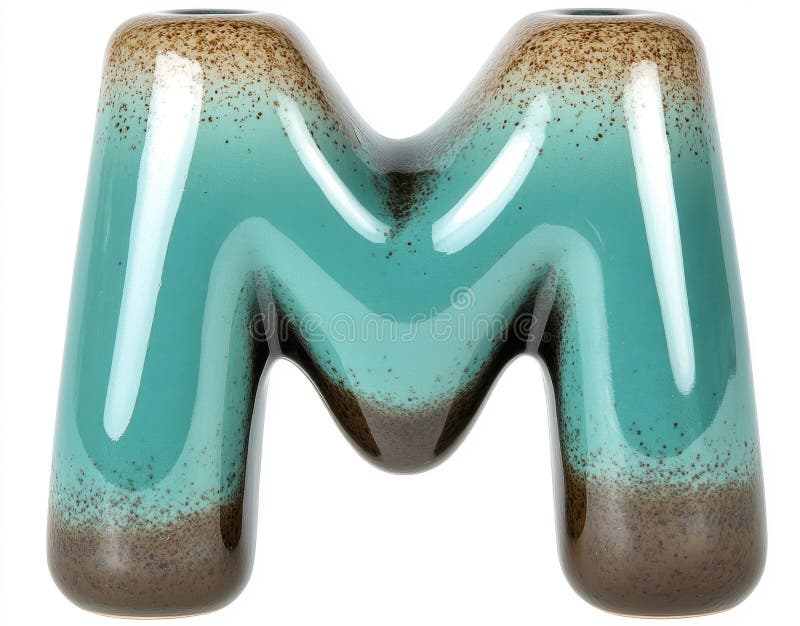 The Letter M Features a Colorful Layered Design and Decorative Elements ...