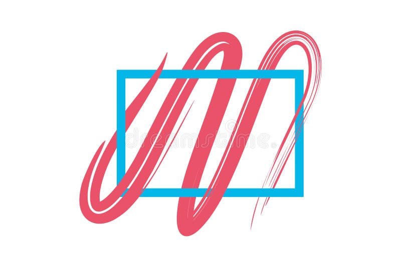 Letter M Frame Overlapping Paint Brush Wallpaper Background Vector ...