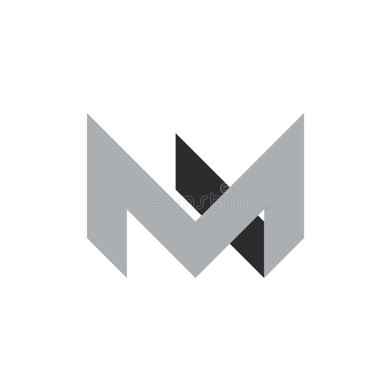 Letter M Geometric Shadow 3d Logo Vector Stock Vector - Illustration of ...