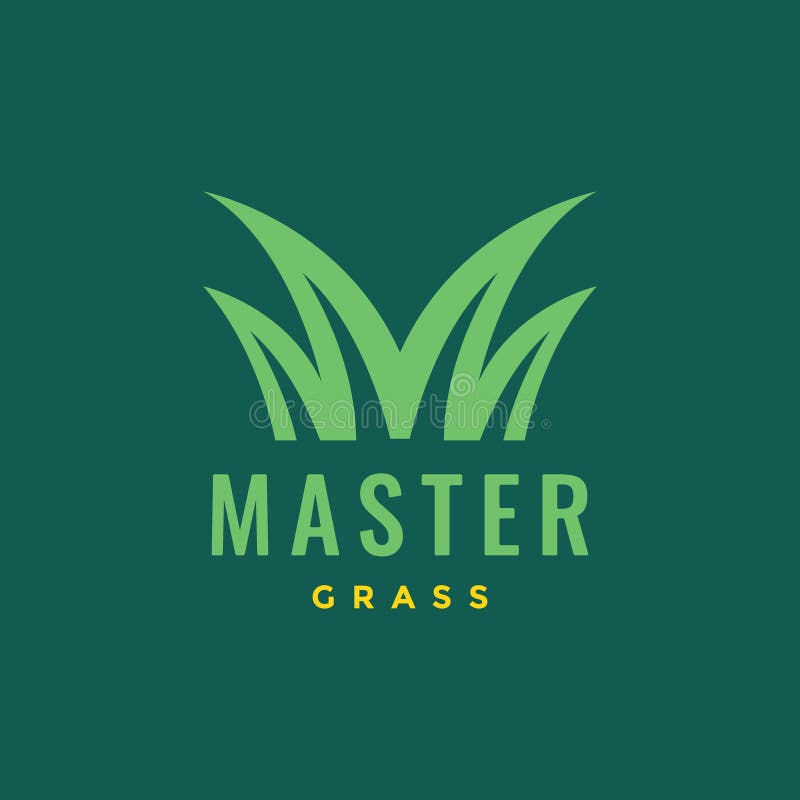 Letter M with Grass Green Nature Yard Logo Design Vector Icon ...