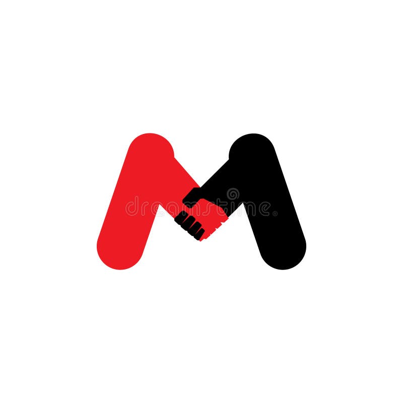 Letter M Handshake Logo Vector Stock Vector - Illustration of business ...